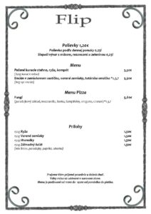 Denné menu - Restaurácia Flip